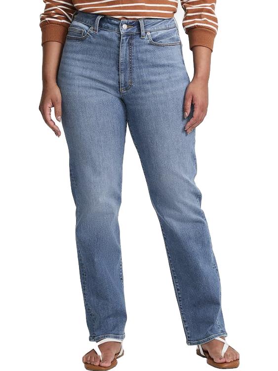 LANDS' END Lands' End High Rise Straight Curvy Jeans